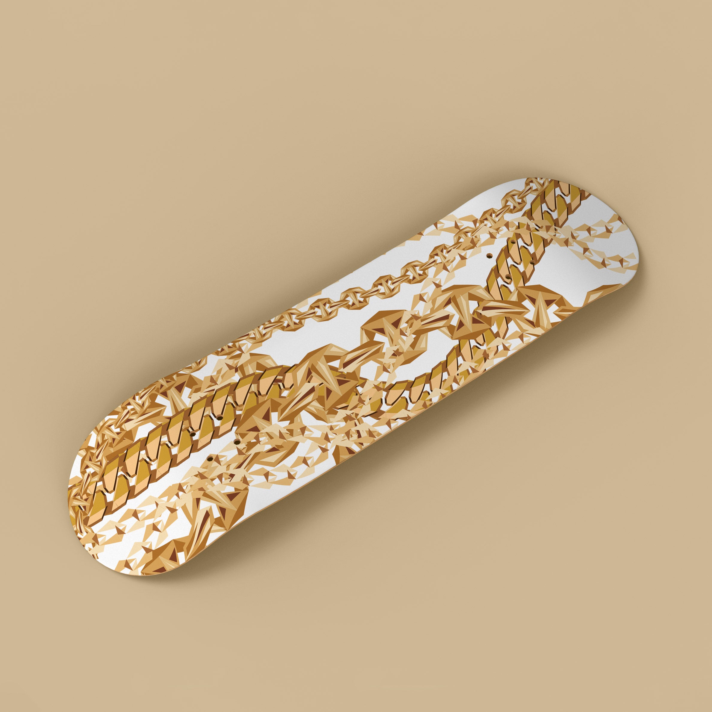 Chains Skate Deck - Naturel – Baldy Art Gallery